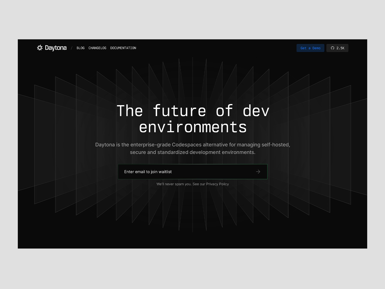 Daytona.io hero by Nicolas Solerieu on Dribbble