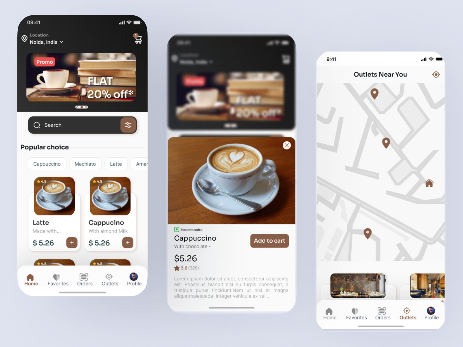 A book cafe application UI design by Anant Katyayn on Dribbble