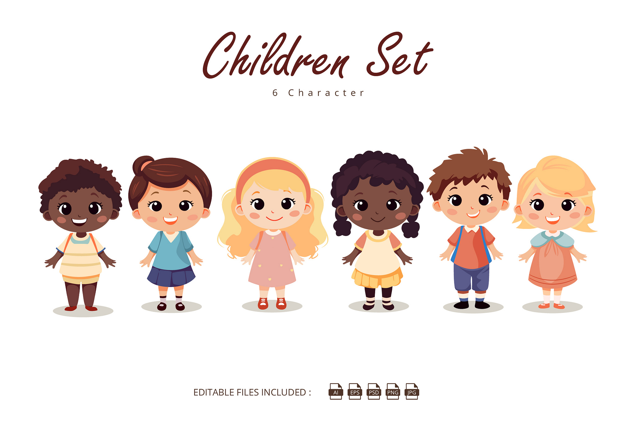 Children Set Cartoon Clipart by alolieli on Dribbble