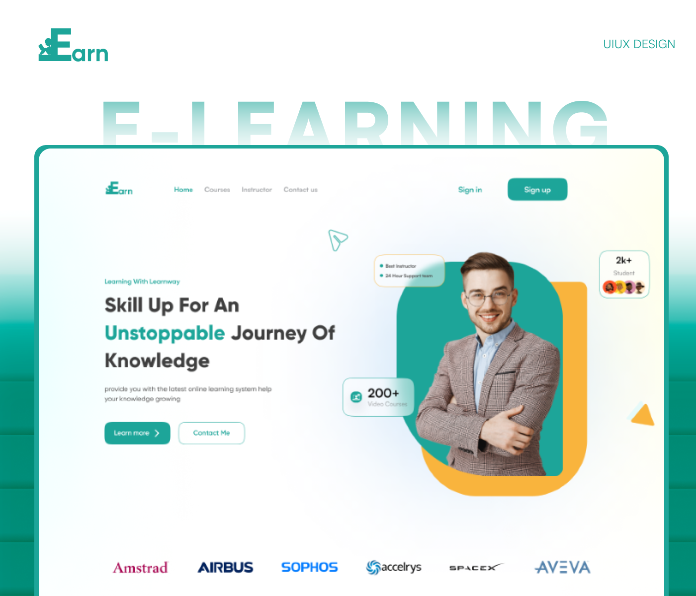 Earn: Your Lifelong Learning Gateway - E-Learning Website Design by ...