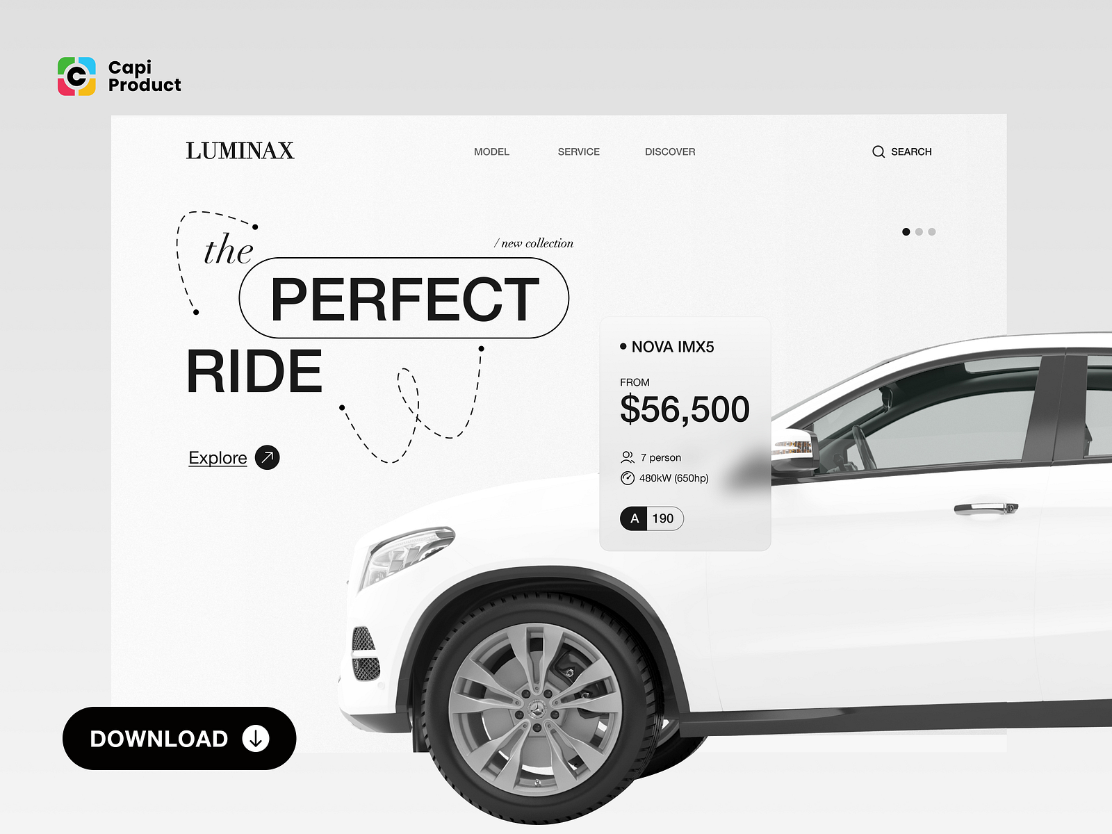 Car Landing Page - 3D Web Design Style by Capi Product on Dribbble