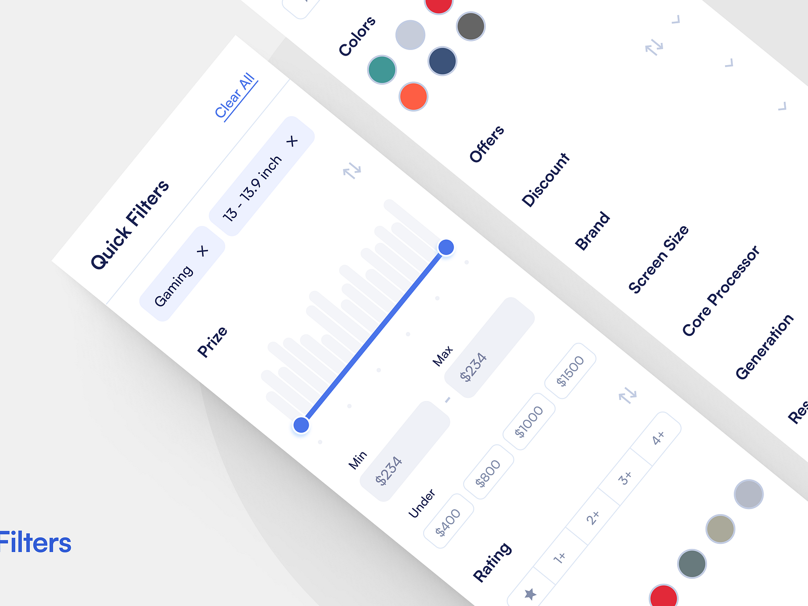 Ecommerce Filter Panel by Naren Muthukumaran on Dribbble