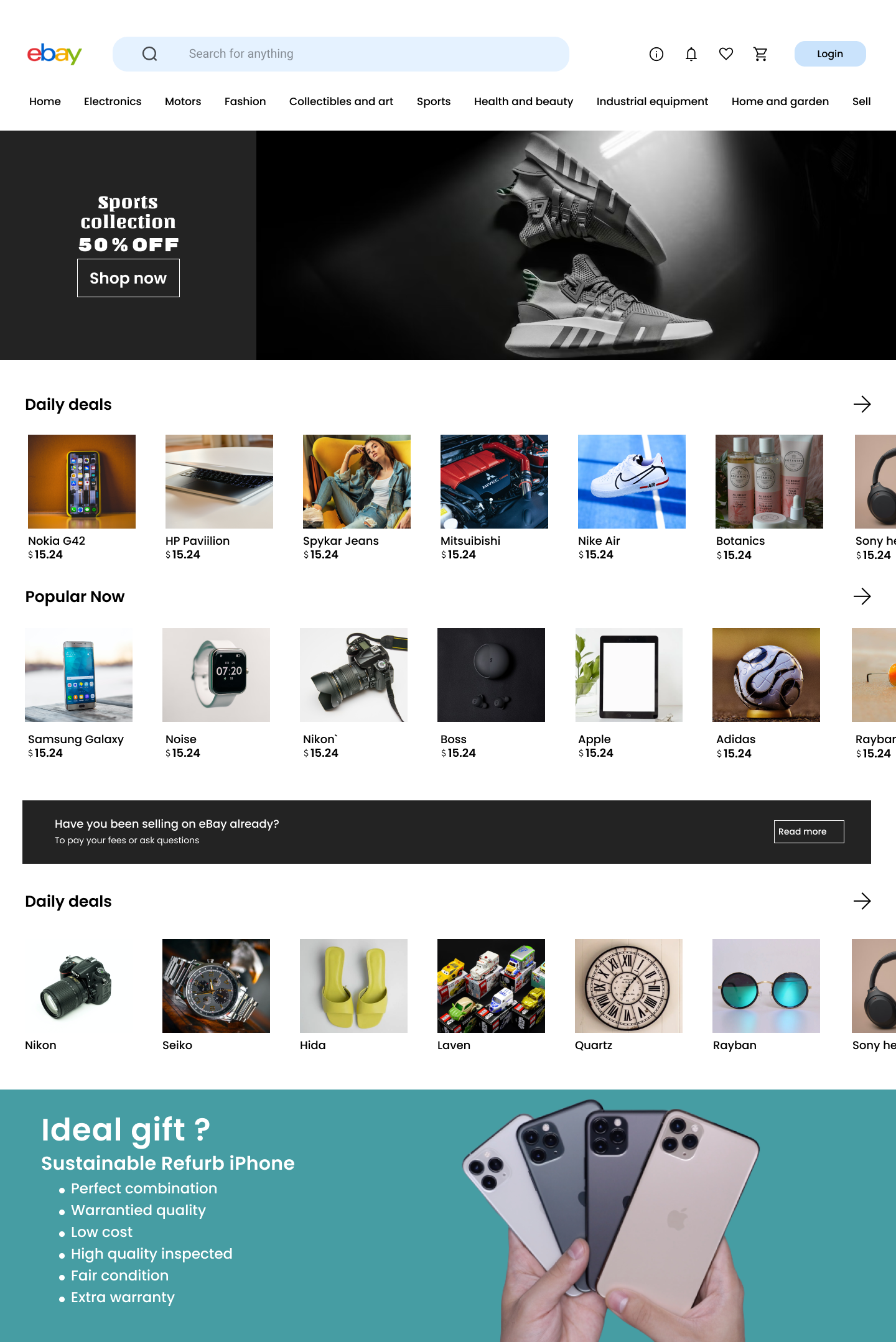 Redesigned EBAY Website by Swathi Vinod on Dribbble
