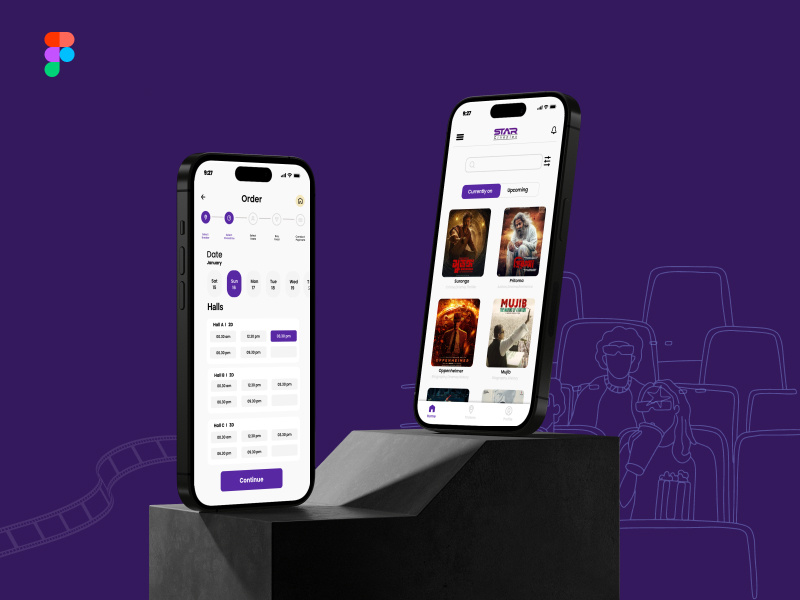 UI design for Star Cineplex app by Anisur on Dribbble