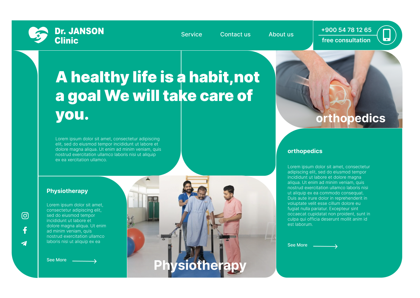 Landing page - Dr. Janson Clinic by Mahya Mousavi on Dribbble