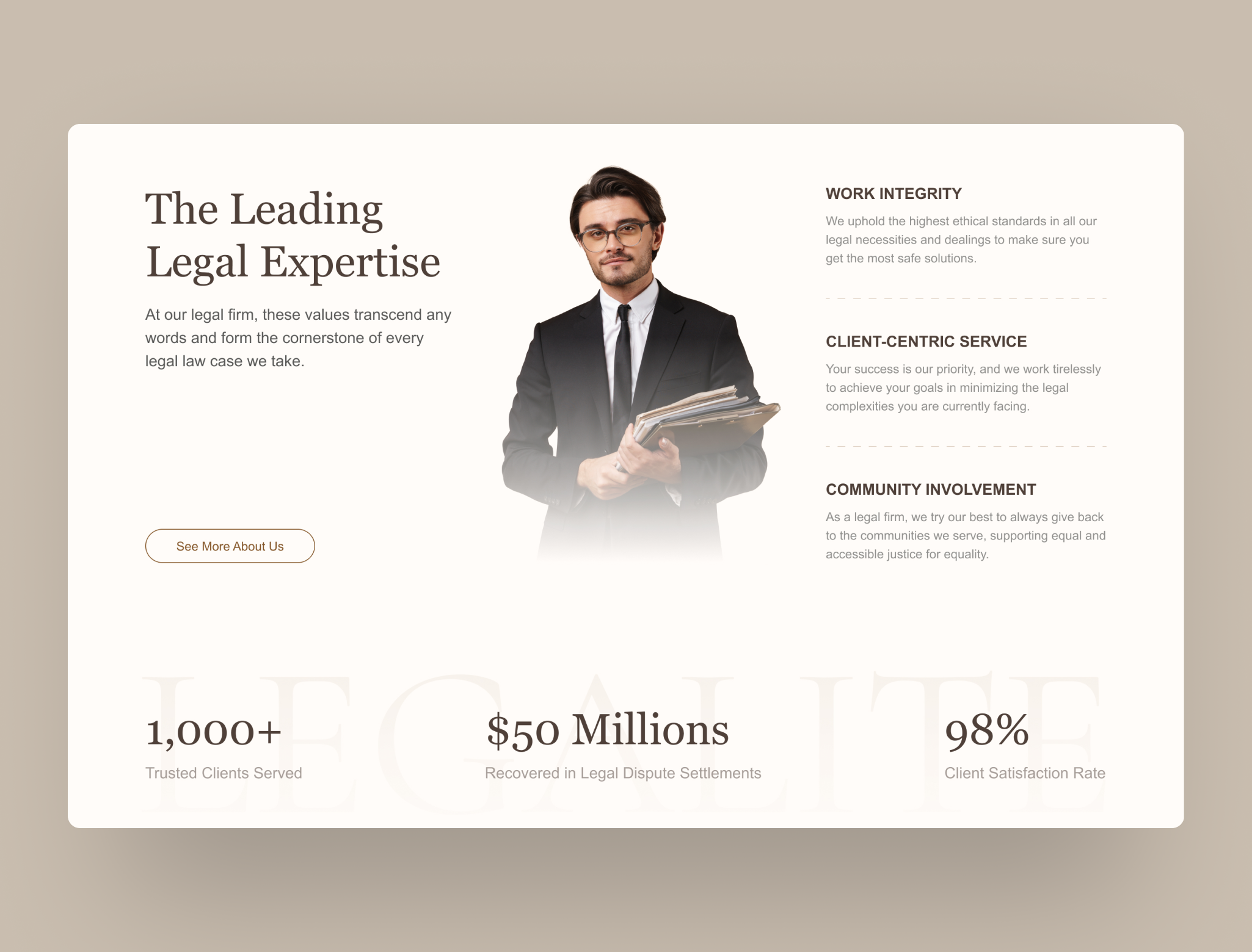 LegaLite – Law Firm Website UI Figma Template by Ahmad S. Afandi for ...