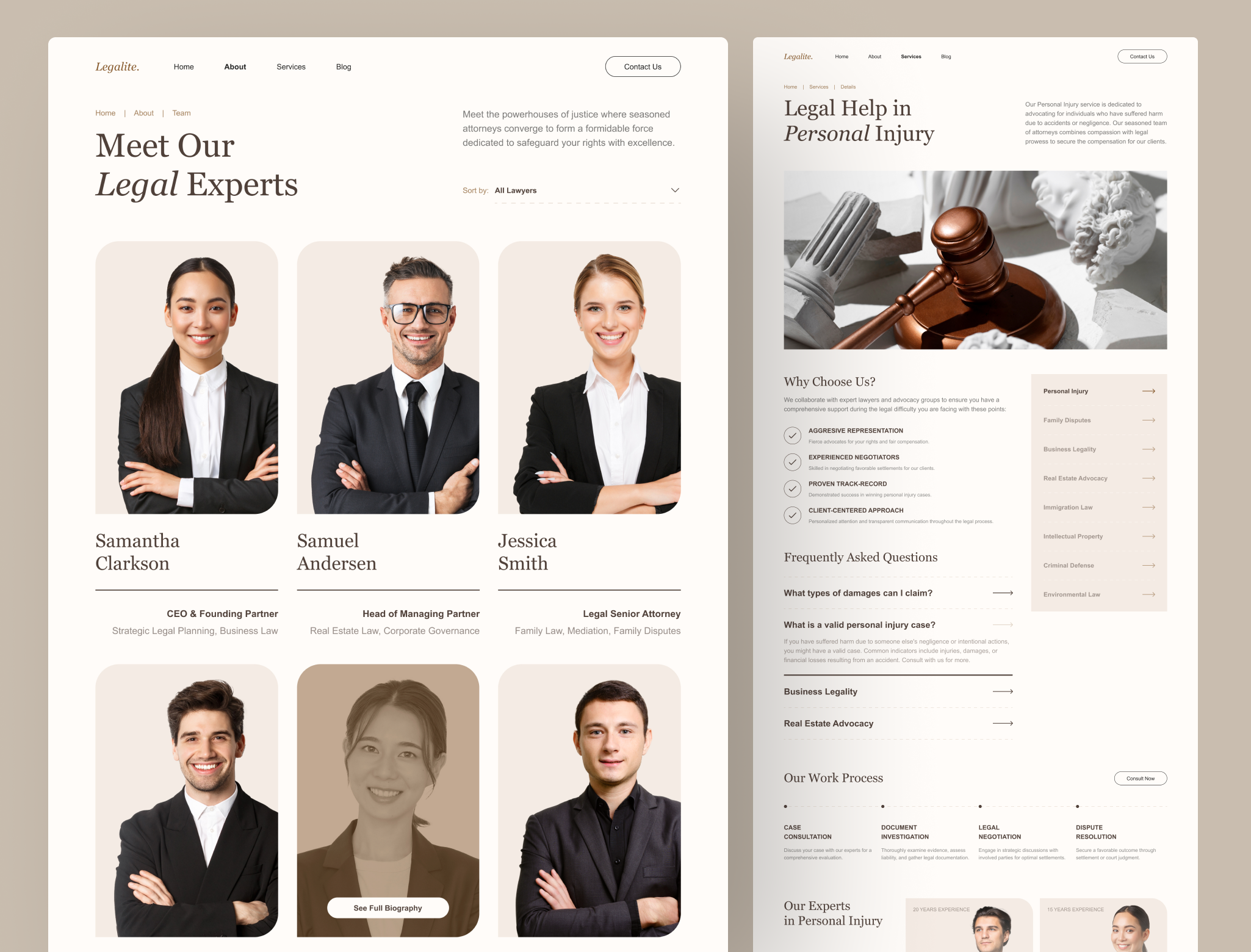 LegaLite – Law Firm Website UI Figma Template by Ahmad S. Afandi for ...