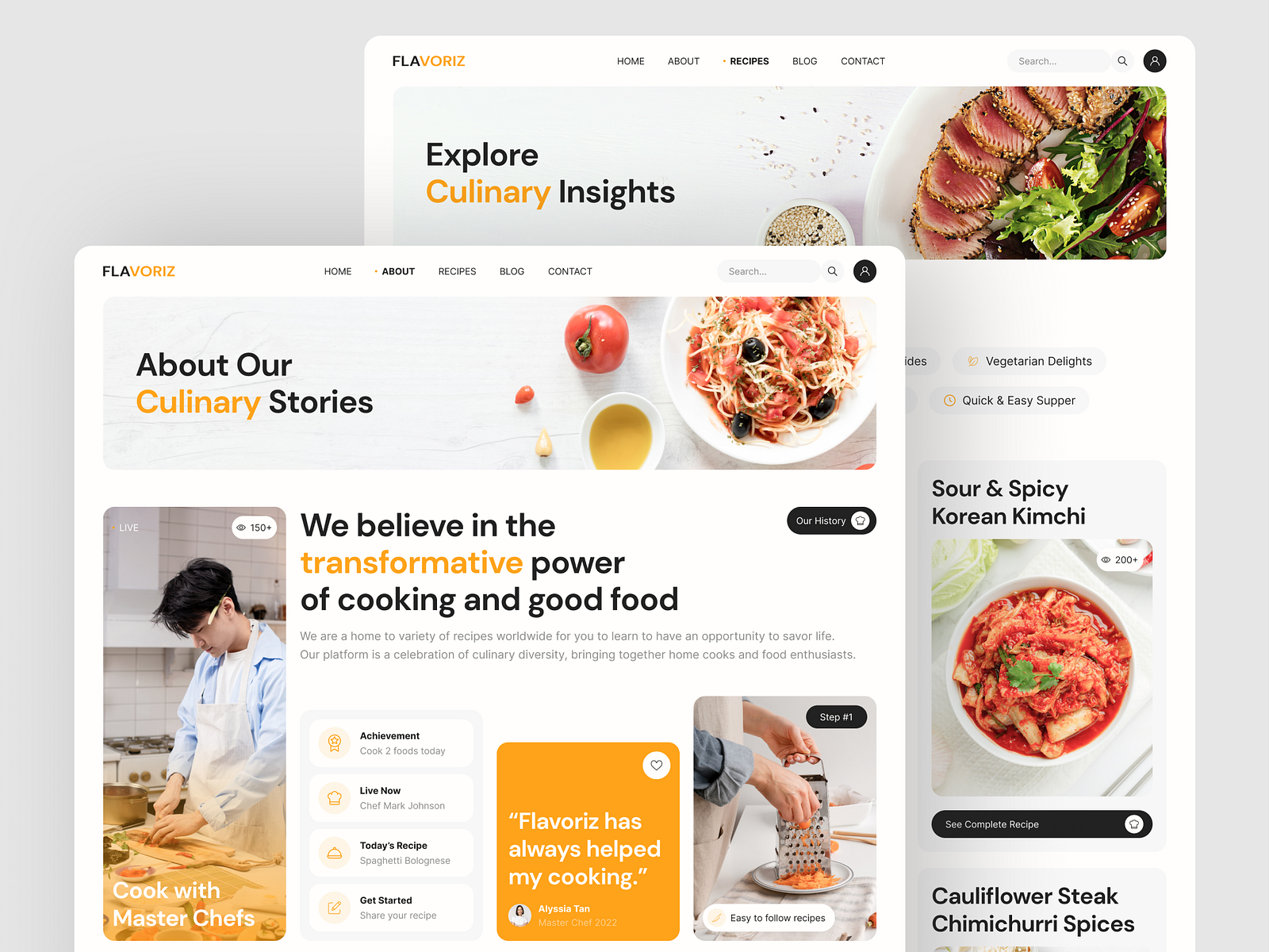 Flavoriz – Food Recipes Website UI Figma Template by Ahmad S. Afandi ...