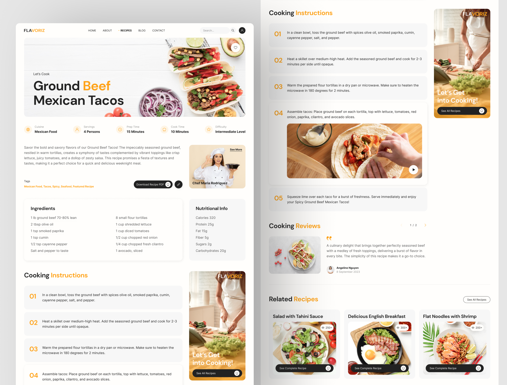 Flavoriz – Food Recipes Website UI Figma Template by Ahmad S. Afandi ...