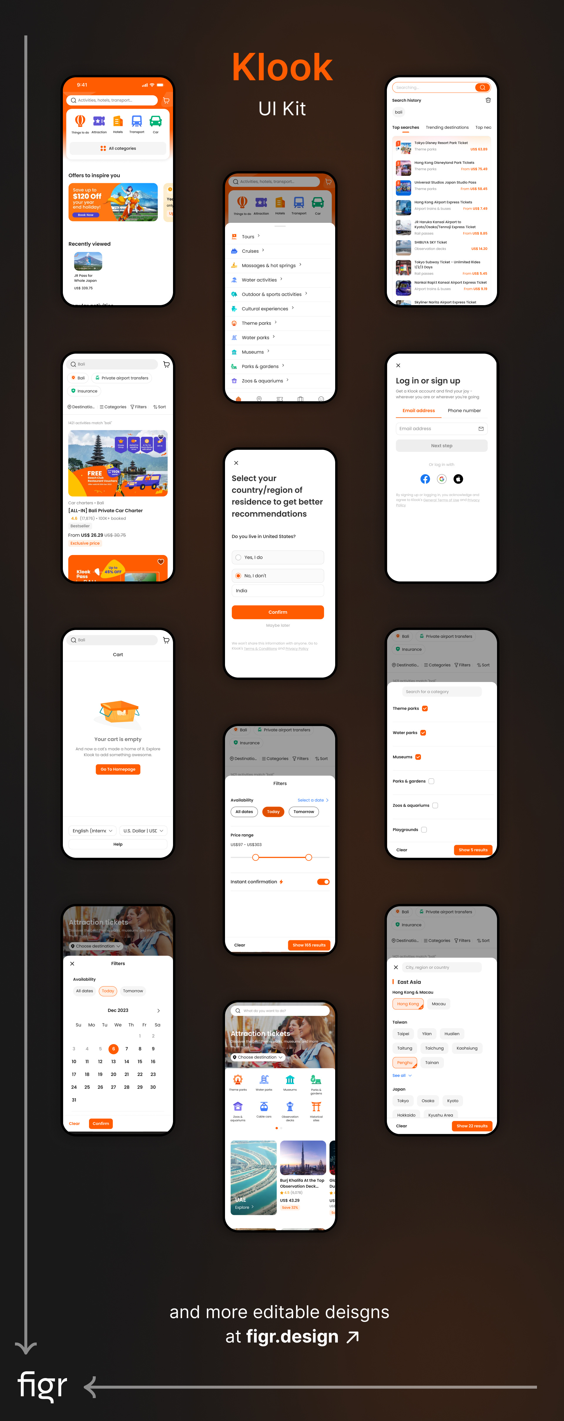 Make Klook UI your own by Figr Design on Dribbble