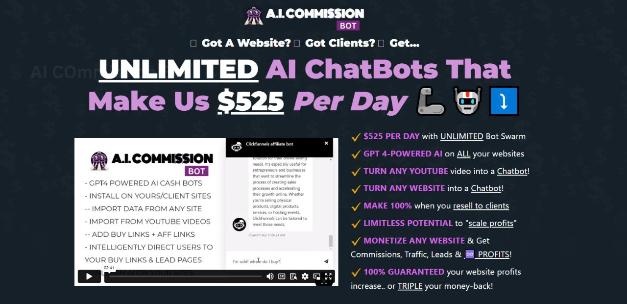 AI Commission Bot Review: Unlock Profits with AI ChatBots by Kausar ...
