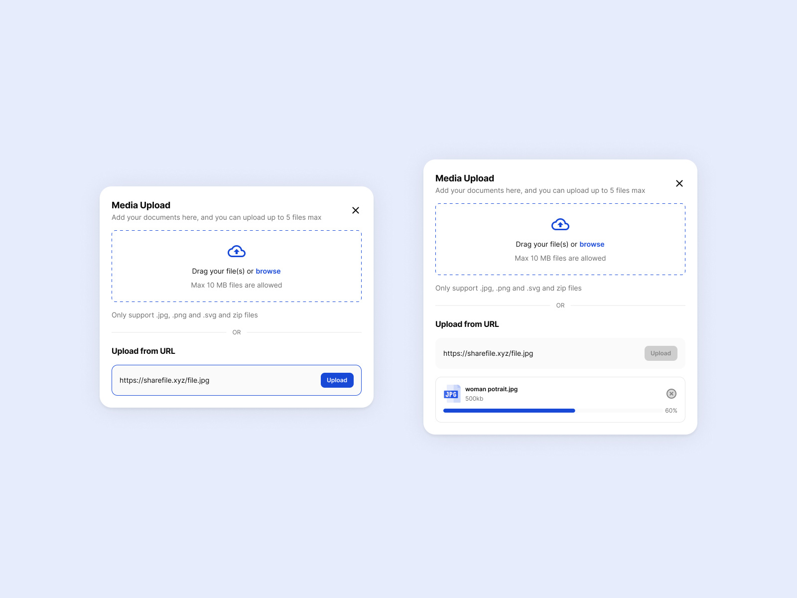 Free Universal Upload UI Kit for Figma Asset by Dei on Dribbble