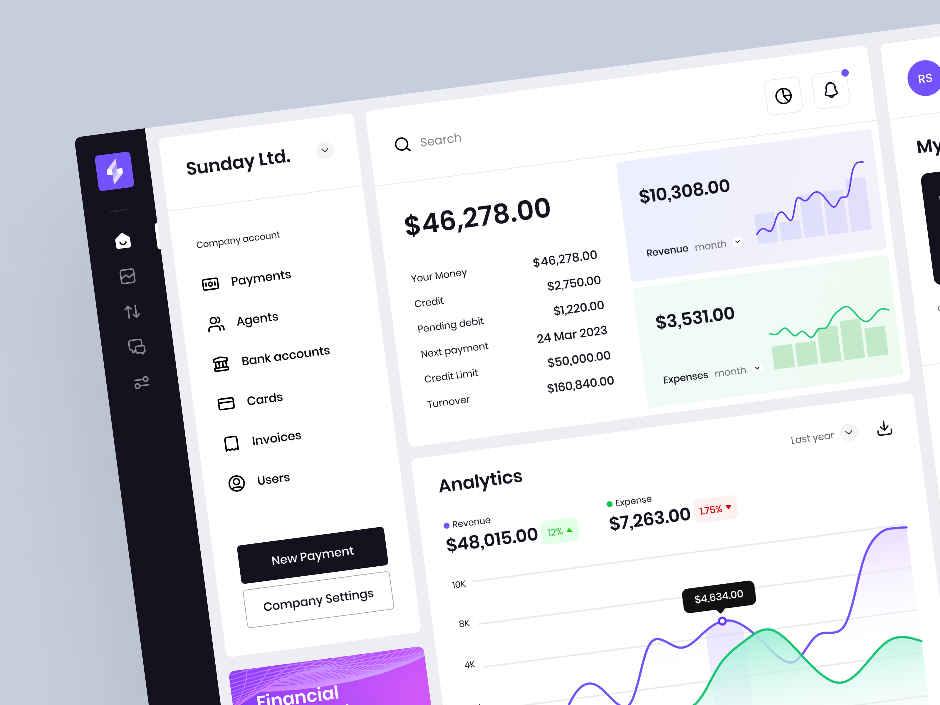 Financial Web App Design Concept by Ronas IT | UI/UX Team on Dribbble