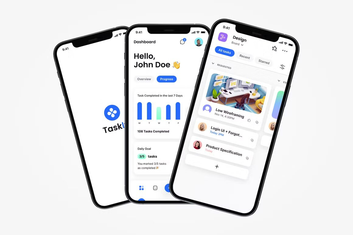 Taskly Productivity Figma UI Kit by Design Laboratory on Dribbble