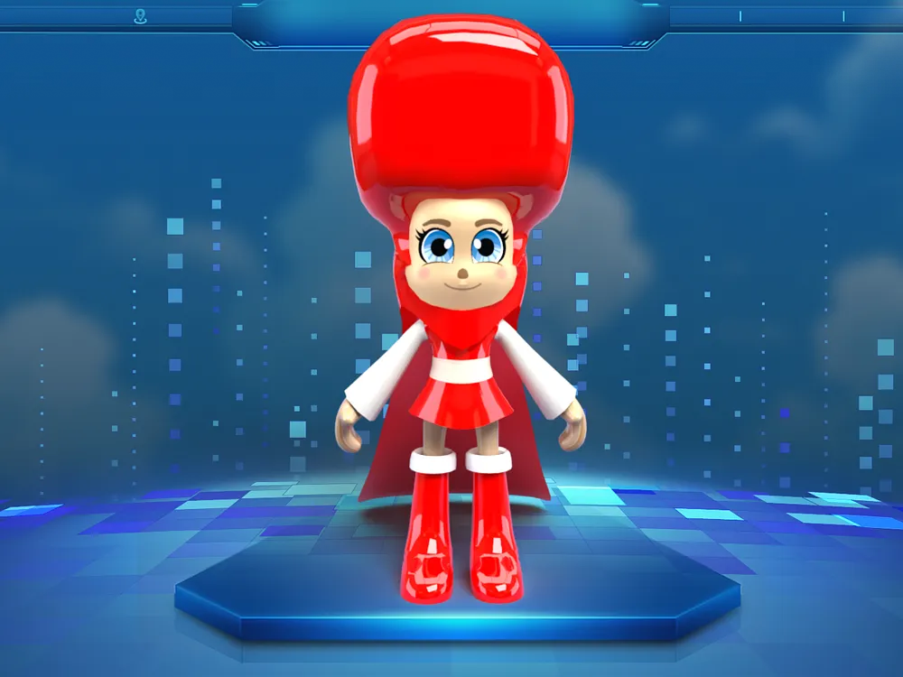 3D Red Racing Game Character designs, themes, templates and ...