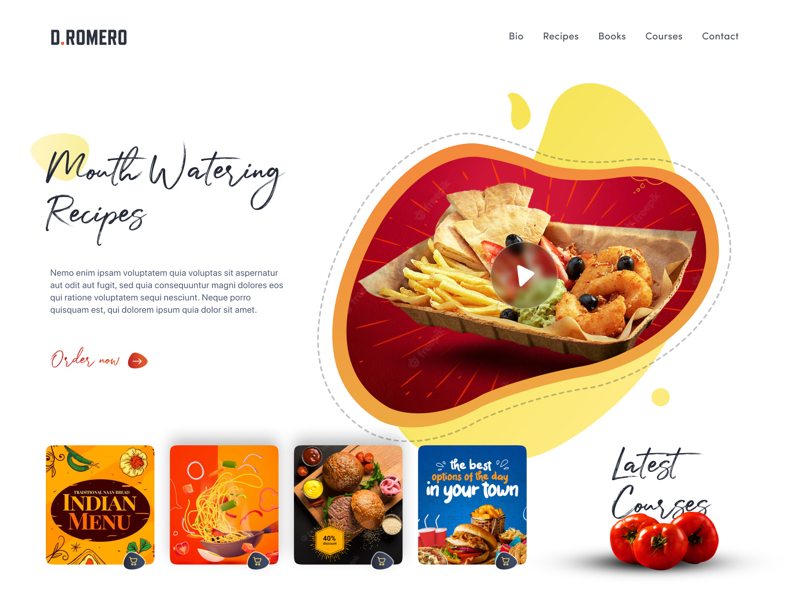 Chef / Cooking Website Landing Page by Design Studio UI UX on Dribbble