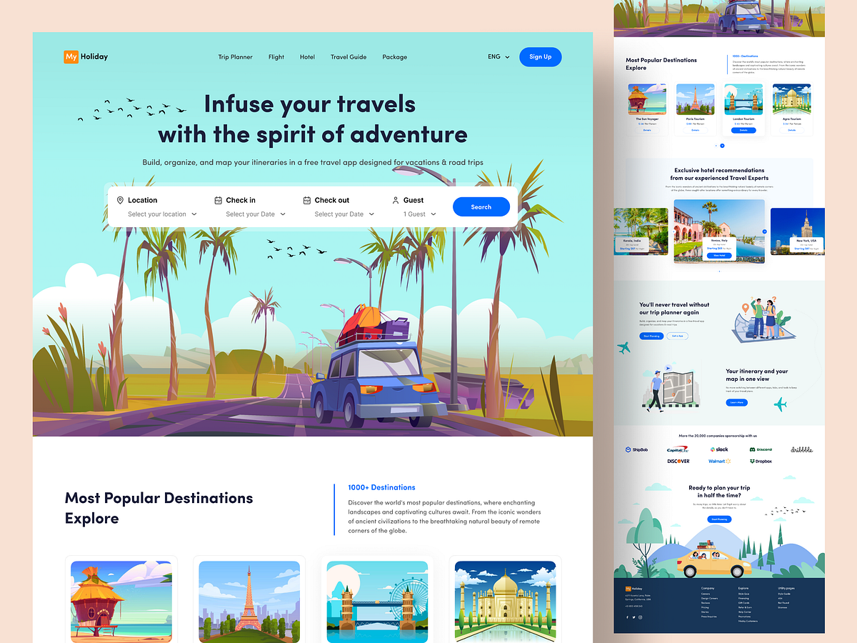 Travel Website designs, themes, templates and downloadable graphic ...