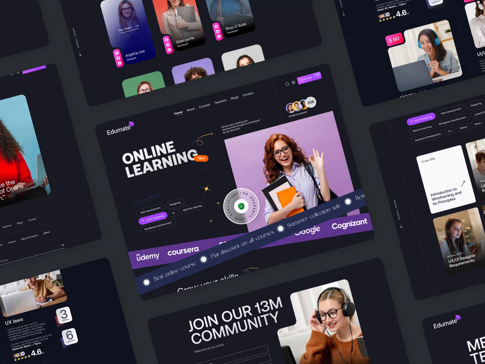 Educational / E-learning Website Design by Design Studio UI UX on Dribbble