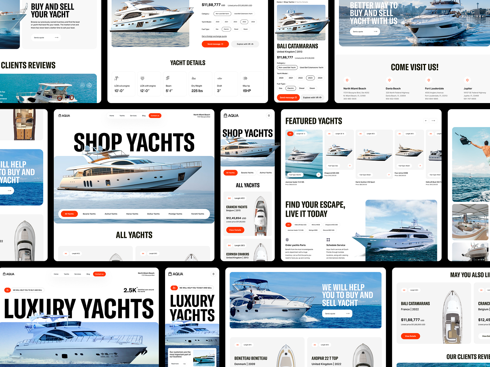 Aqua Yacht Website Design by Orix Creative on Dribbble