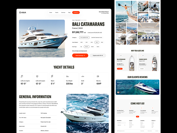 Aqua Yacht Website Design by Orix Creative on Dribbble