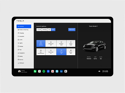 Car Display Controlling Panel by Alexandra Viskum on Dribbble