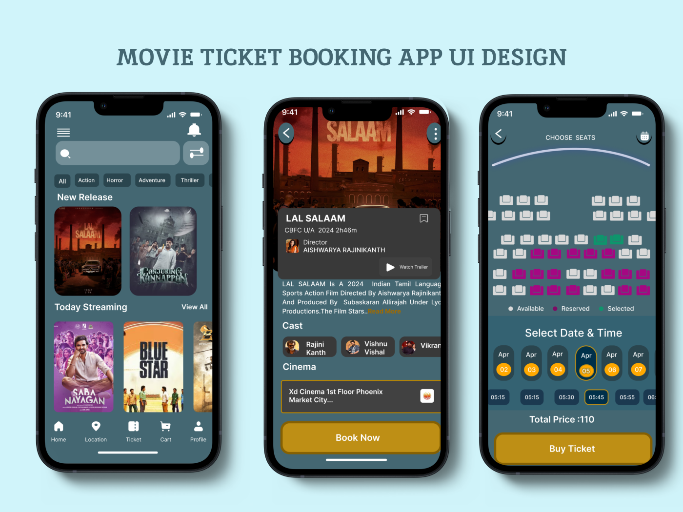 MOVIE TICKET BOOKING APP by Mani Bharathy on Dribbble