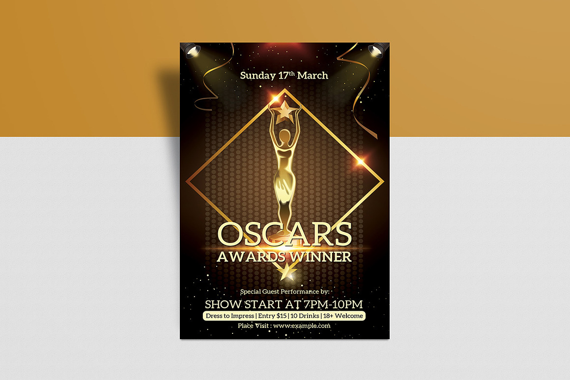 Oscar Award Night Flyer by Mukhlasur Rahman on Dribbble