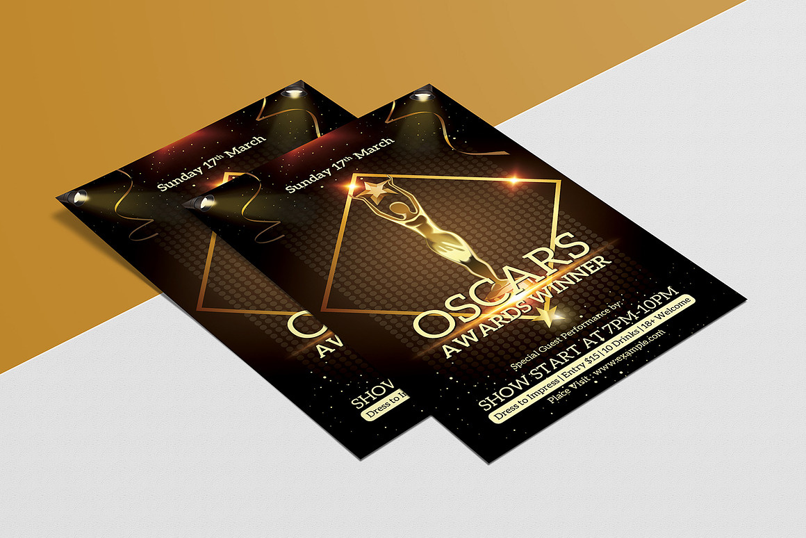 Oscar Award Night Flyer by Mukhlasur Rahman on Dribbble
