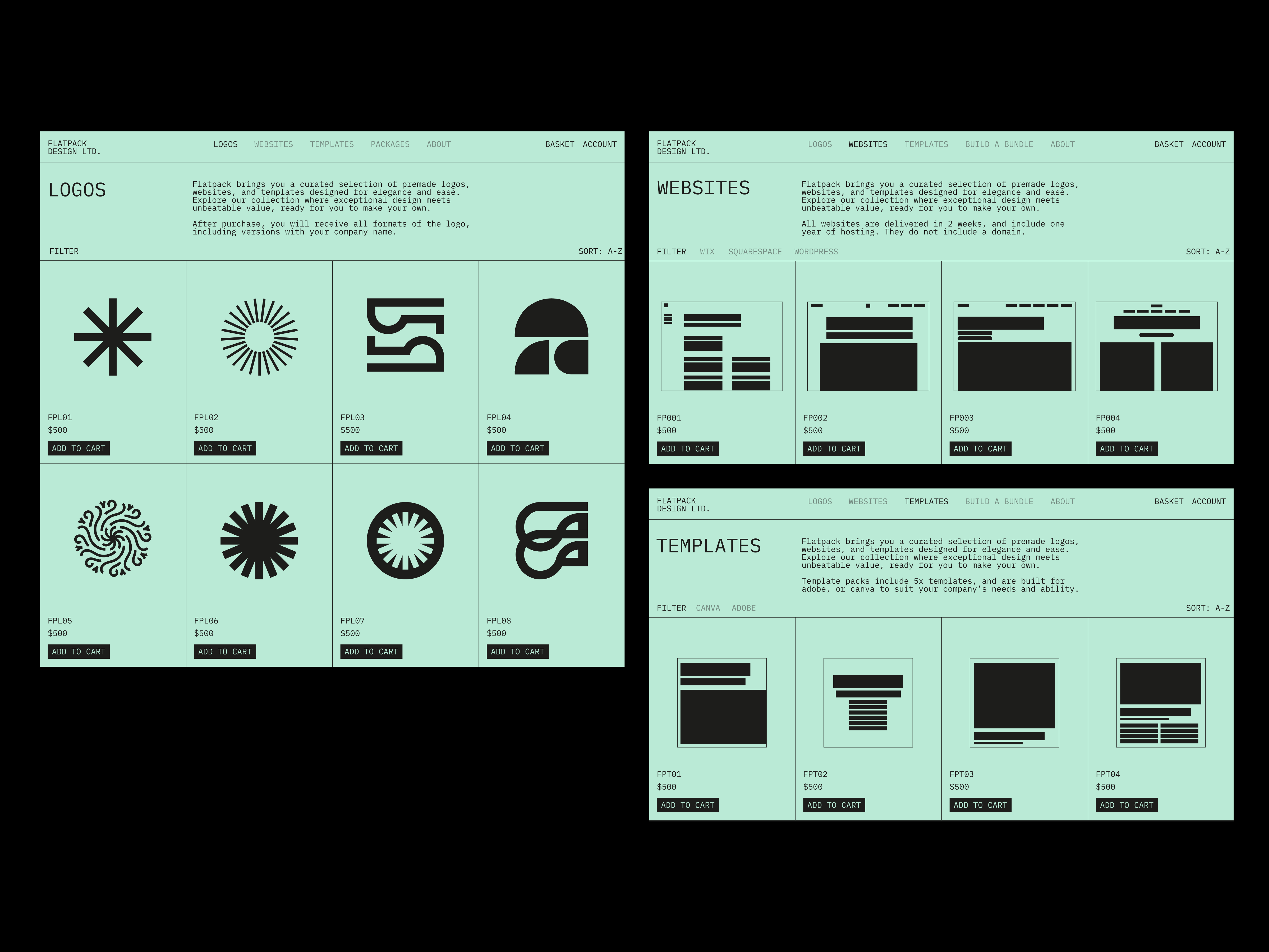 FLATPACK Design Studio Site Design & Concept by Robbie Broome ® on Dribbble