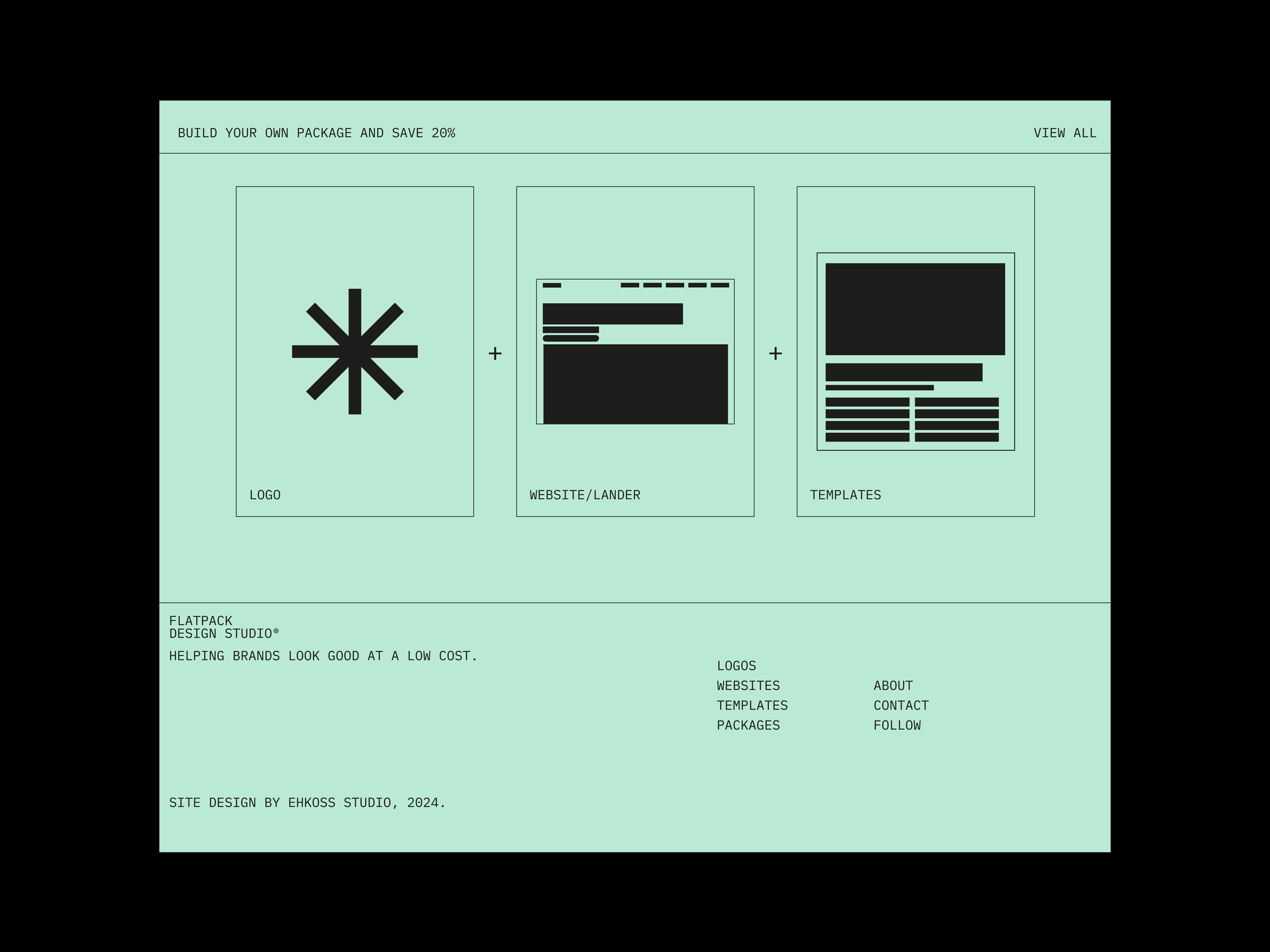 FLATPACK Design Studio Site Design & Concept by Robbie Broome ® on Dribbble