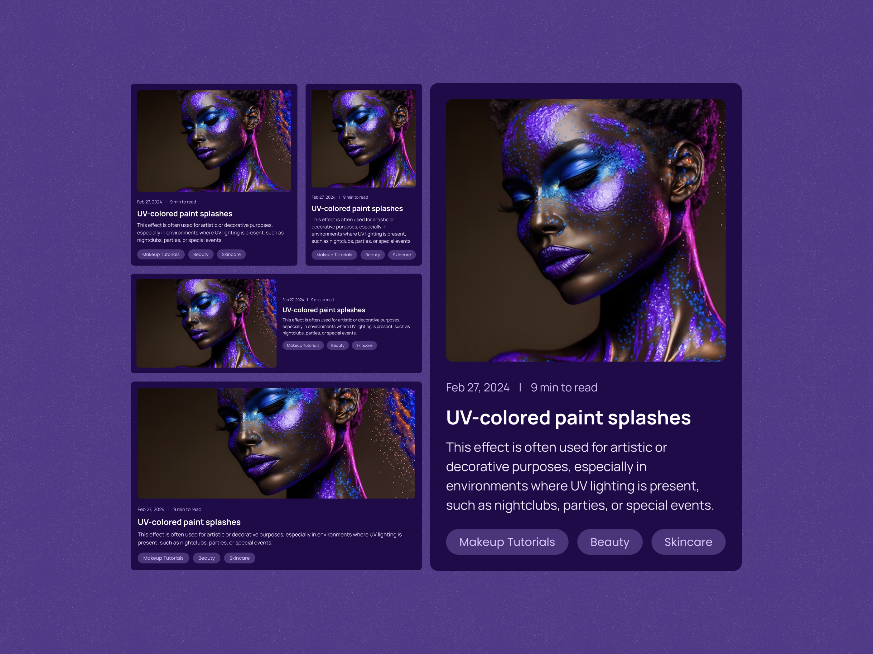 Responsive blog card design in Figma by as.crew on Dribbble