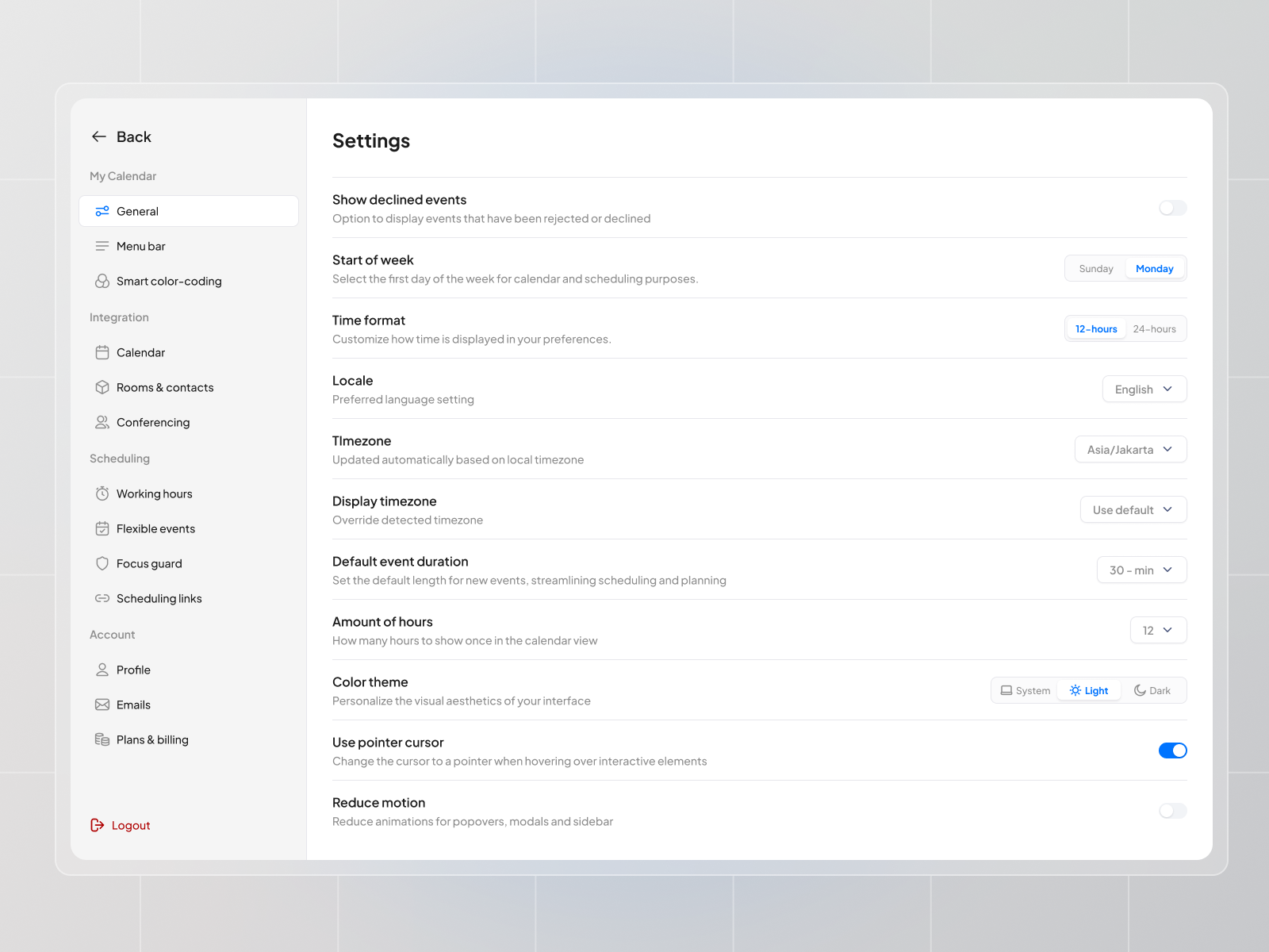 Settings Dashboard by Product SAAS for UI8 on Dribbble