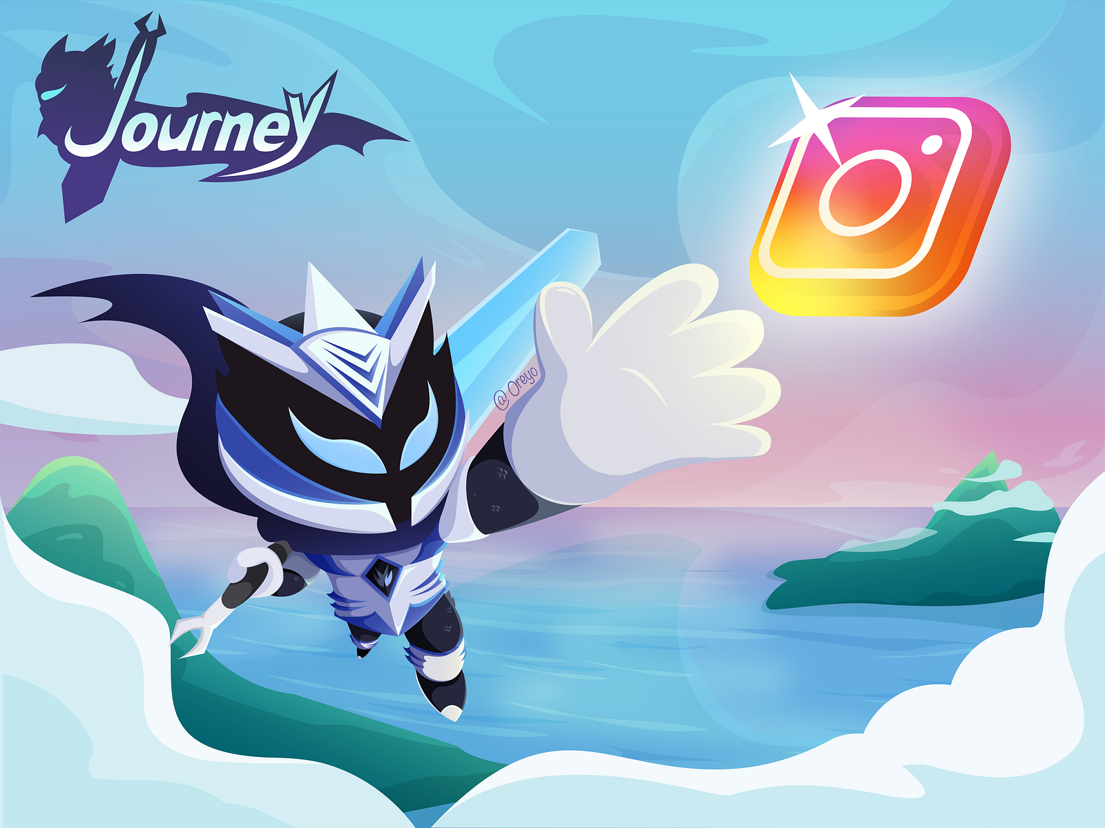 Illustration Instagram post by Rio Husnan on Dribbble