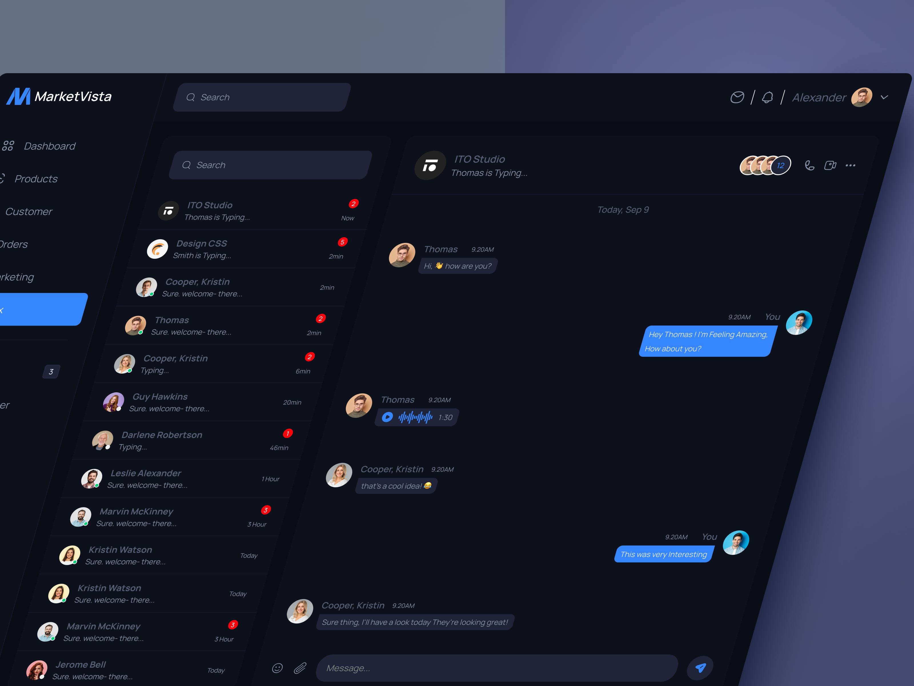 Dashboard Chat Inbox Page by DesignMinds on Dribbble