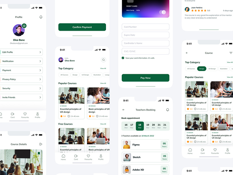 Edume - Education Mobile App UI Design by Md. Golam Kader on Dribbble