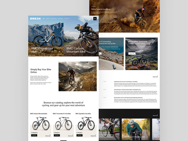 Bicycle Store Website by Aleksei Bykov for Lineup on Dribbble