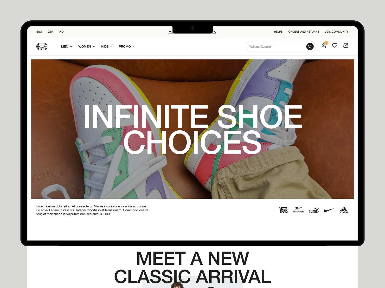 Sooe - Sneakers Website Concept by Pam Sykes on Dribbble