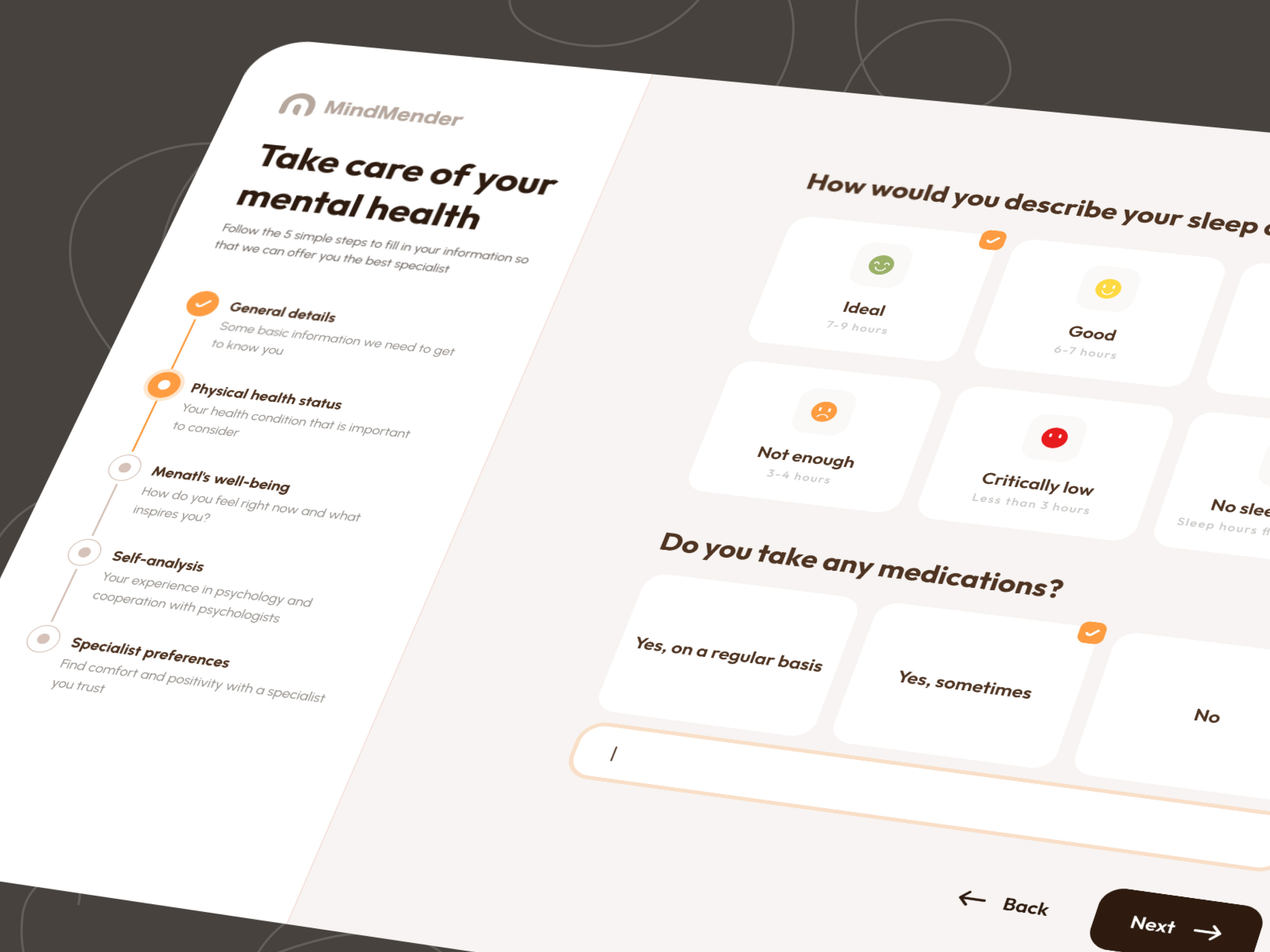 Mental Health - onboarding questionnaire by Yuliia Parfutko for Apiko ...