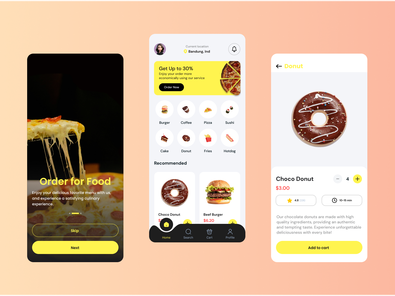 Ui Design Food App By Ayunda Zahira On Dribbble