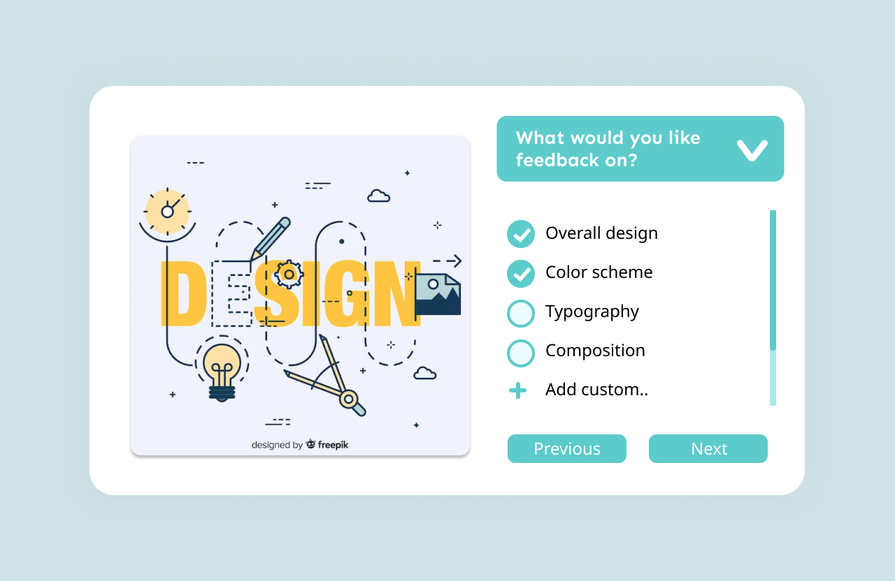 Hypothetical design feedback platform (illust: Storyset/freepik) by ...