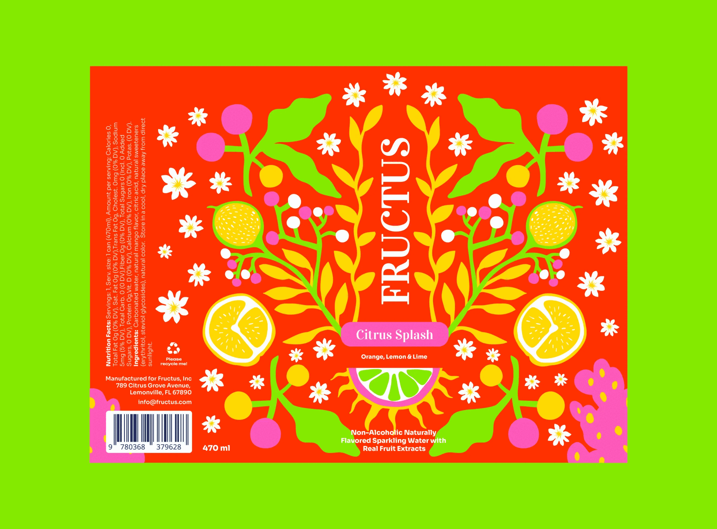 Fructus Fizzy Drink Brand Identity by Victoria Marinyuk on Dribbble