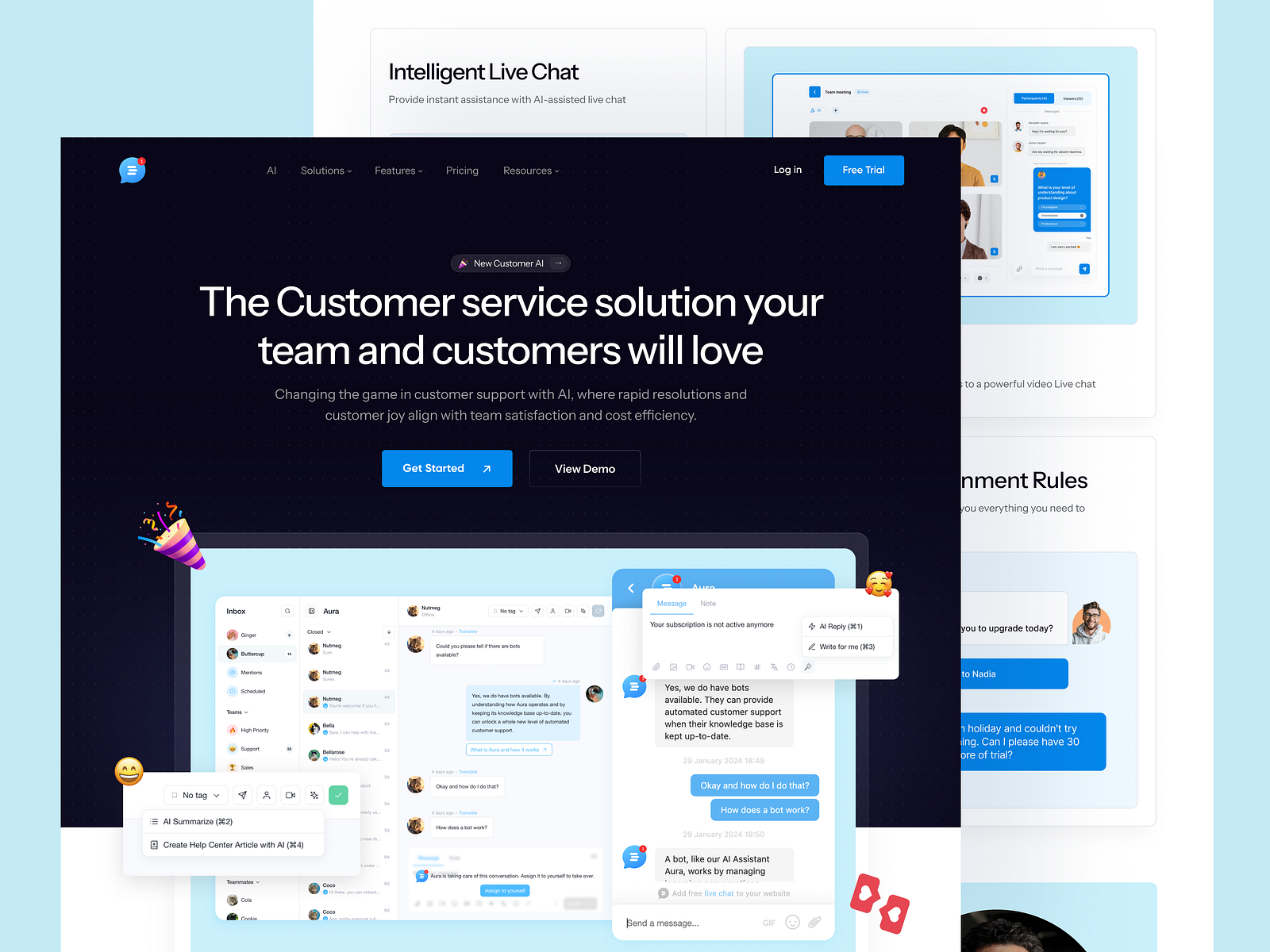 Customer Service Solution Website by HR Rumen on Dribbble