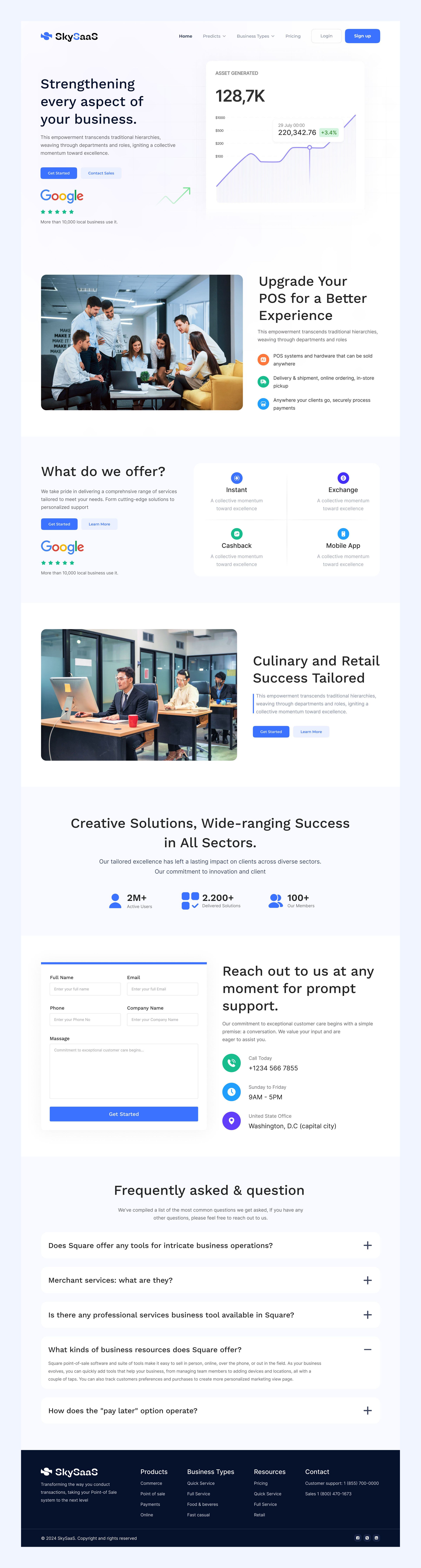 SkySaaS- Agency Landing Page UI Design by Md. Golam Kader on Dribbble