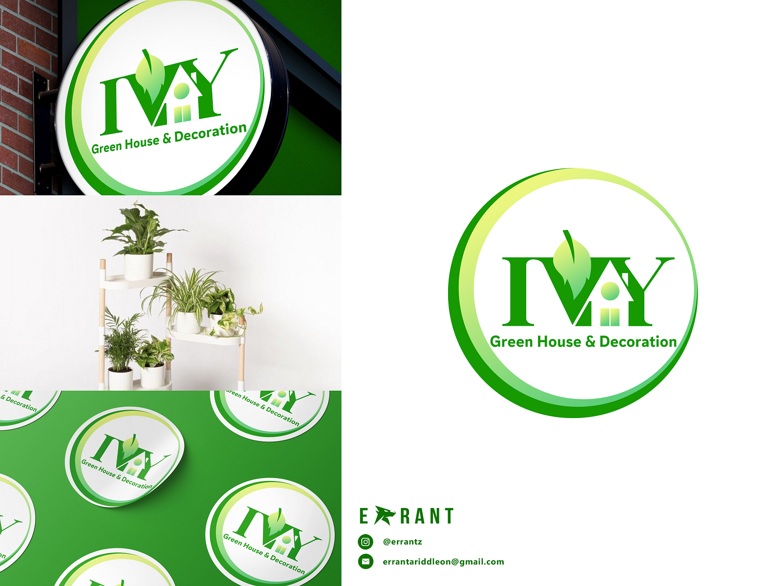 IVY Green House Logo Design by Rifyal Errant on Dribbble