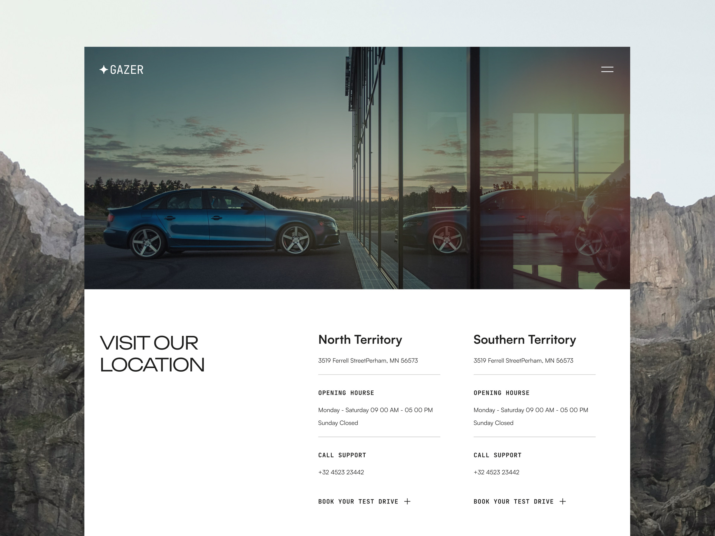 Electric Car Website - Contact Page by Aryo Pamungkas for SLAB Design ...