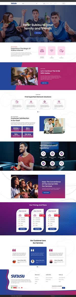 ISP Landing Page Design by Shirish Maharjan on Dribbble