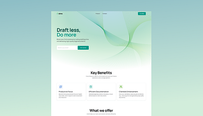 Landing page for AI product by Togzhan Agarys on Dribbble