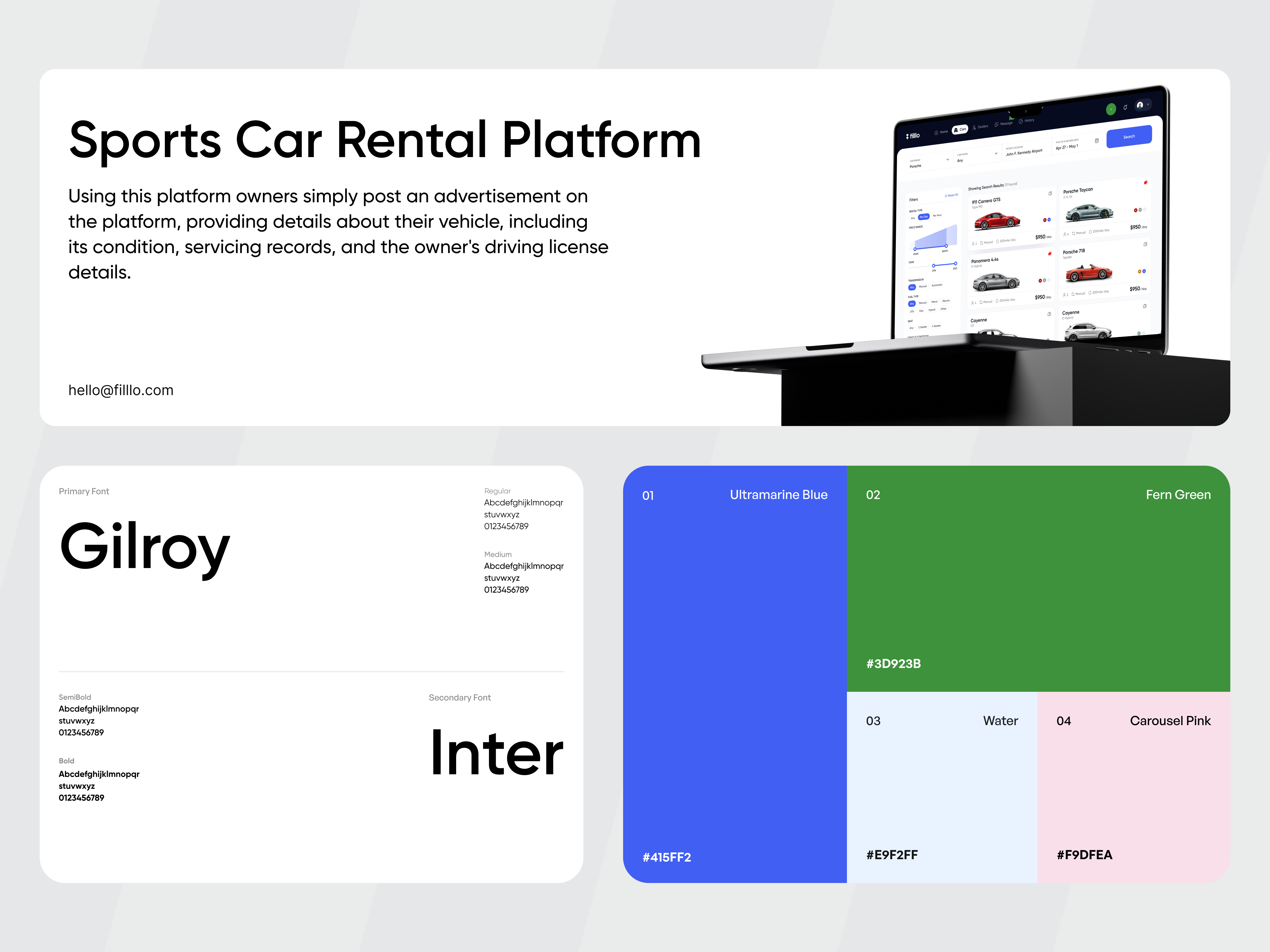 Sports Car Rental Platform - Cars listing by Filllo Design Agency on ...