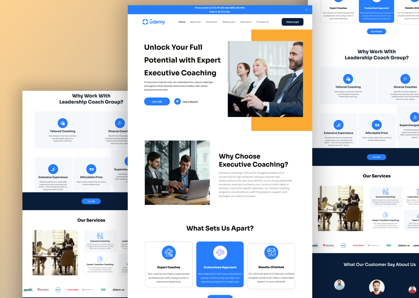 Udemy - Executive Coaches Landing Page by Bexon Agency on Dribbble