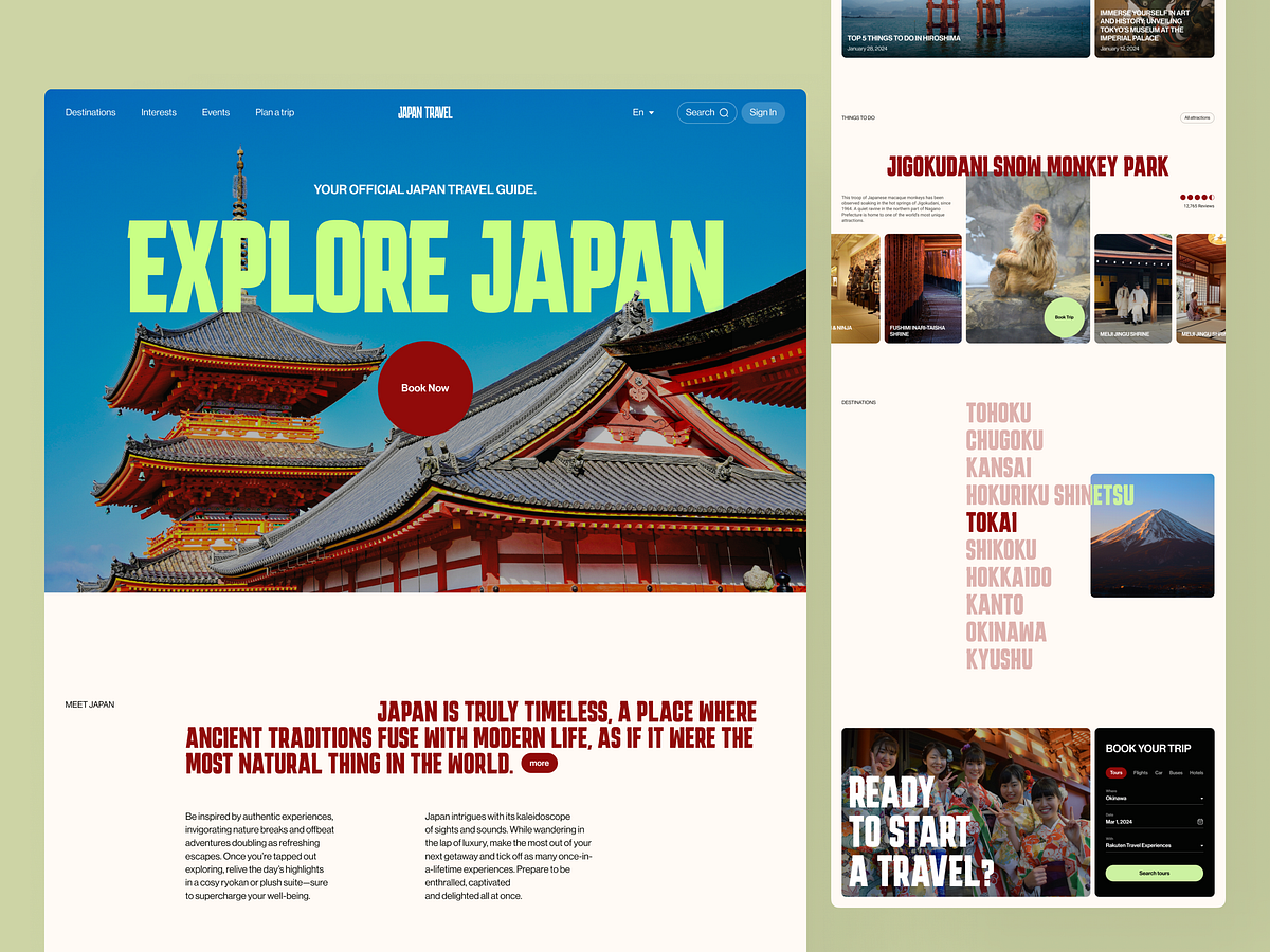Travel Website Design Concept by Ronas IT | UI/UX Team on Dribbble